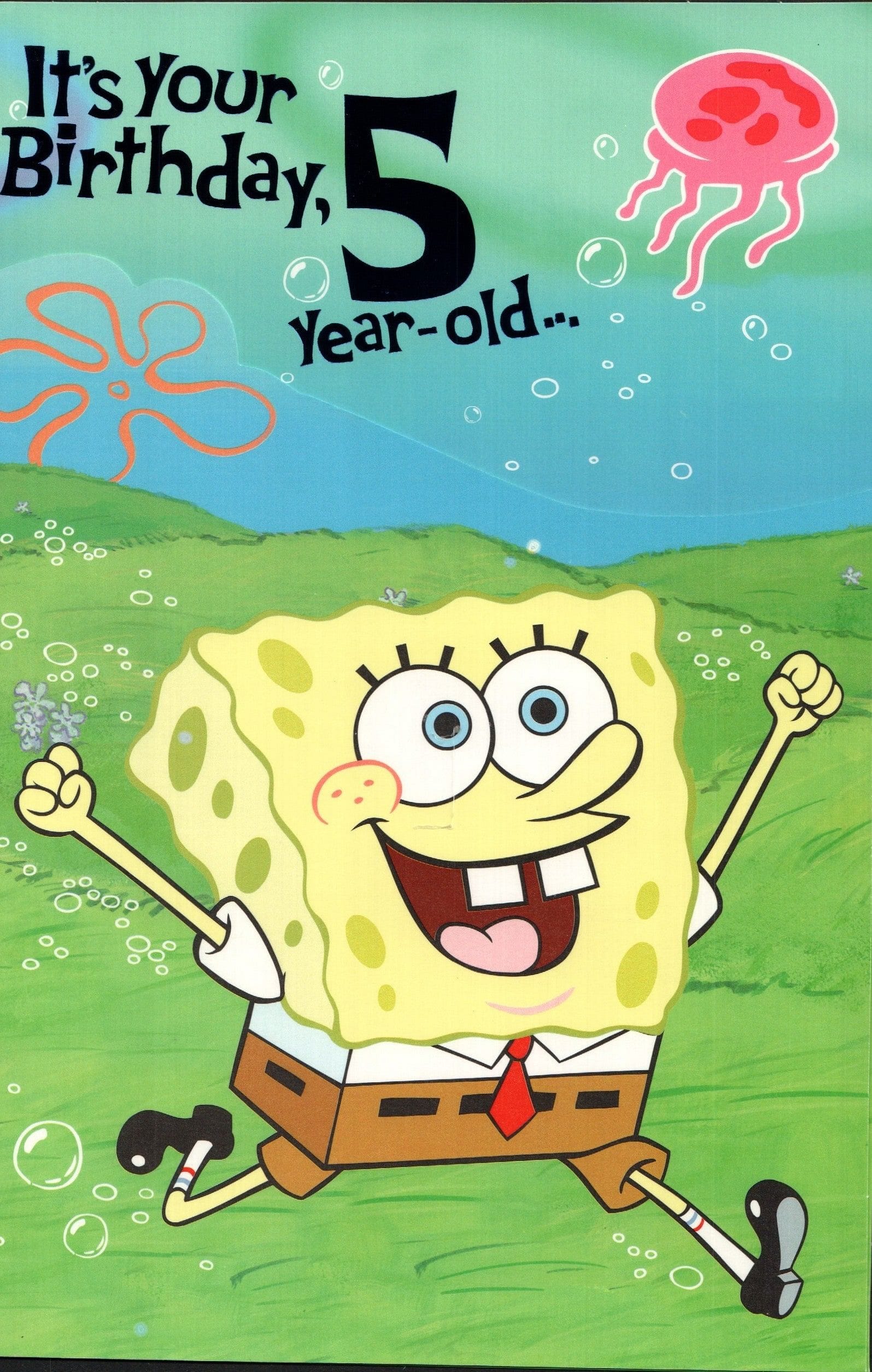 Spongebob Happy Birthday Card