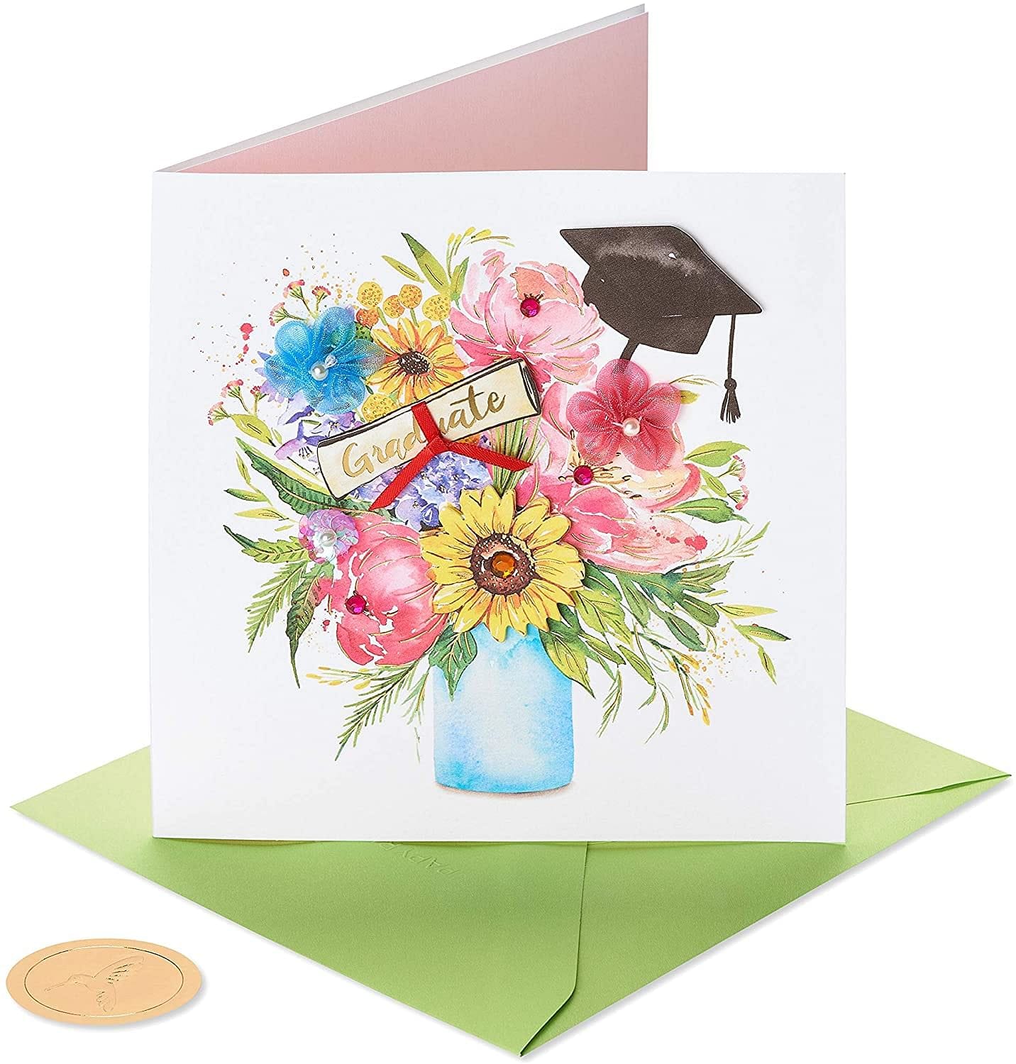 Floral Graduation Cap Graduation Card – Shelburne Country Store